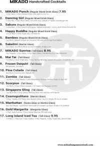 Full Menu – Mikado Japanese Steakhouse